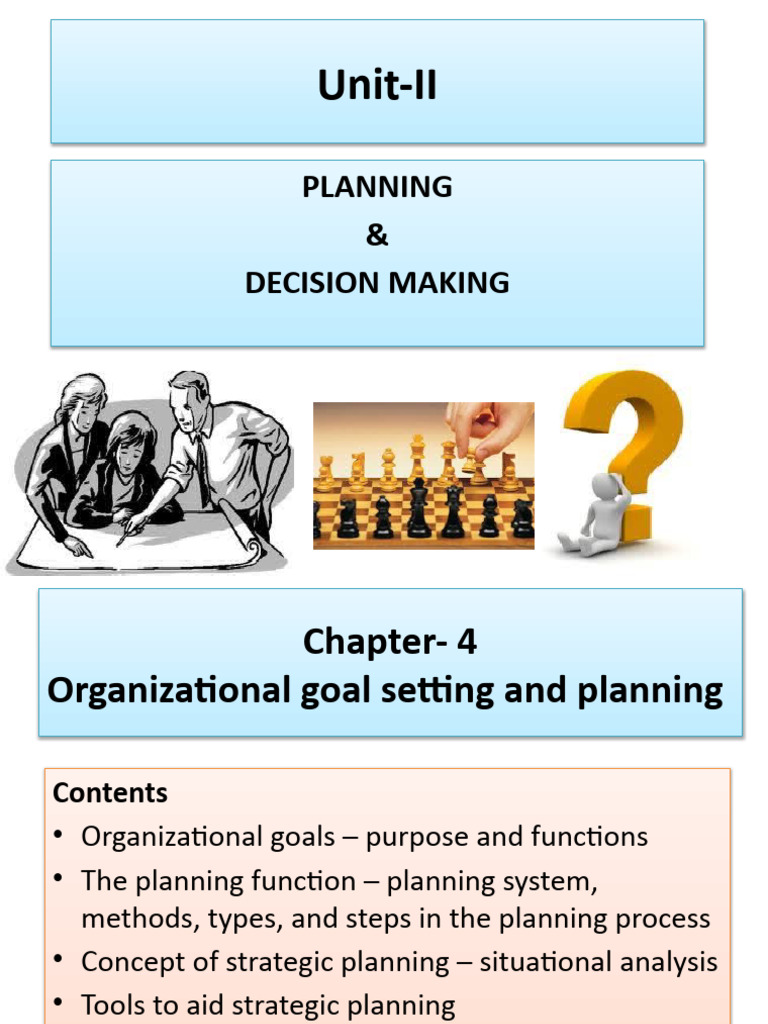 Chapter 4 Organizational Goal Setting and Planning | PDF | Strategic ...