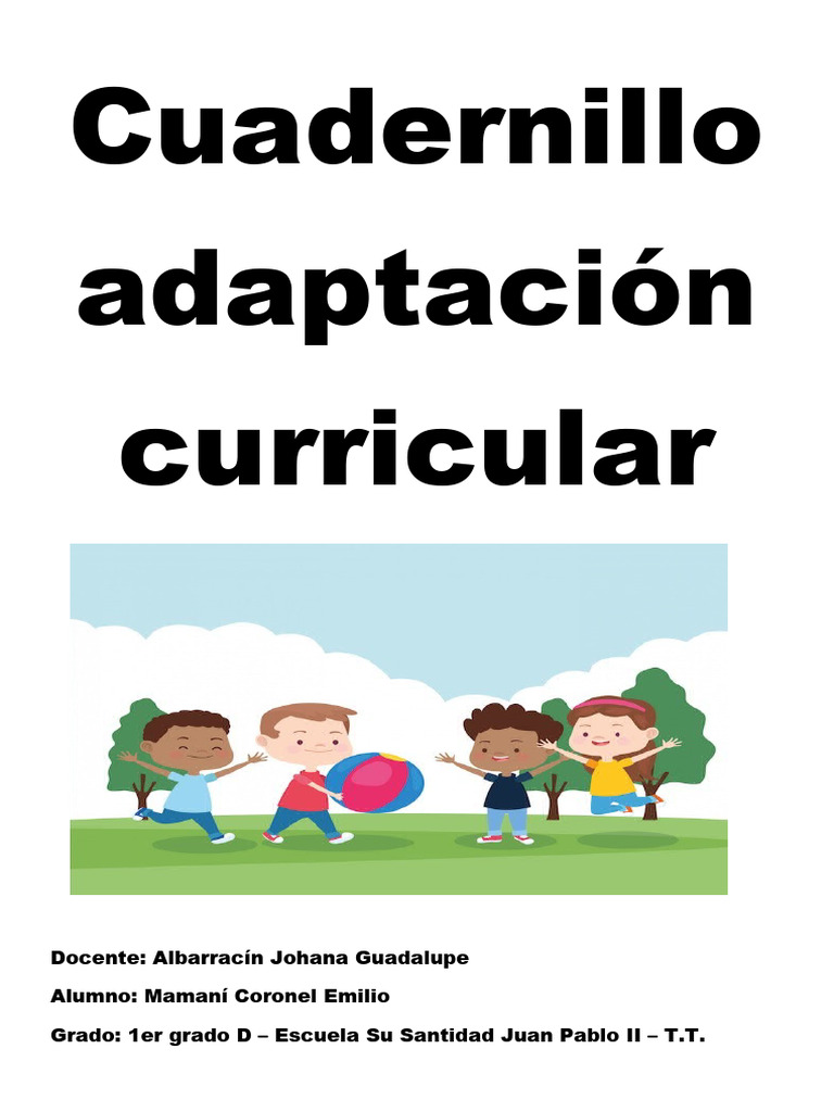 Cuadernillo Adaptación Curricular | PDF