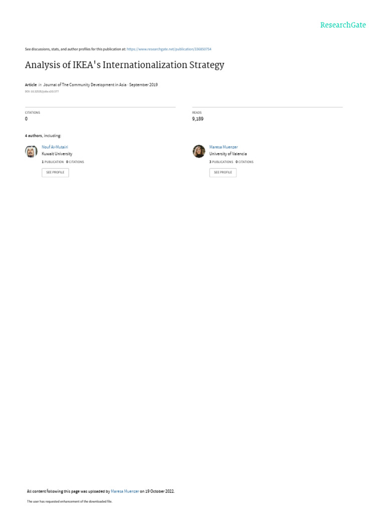 Analysis of IKEAs Internationalization Strategy | PDF | Economies