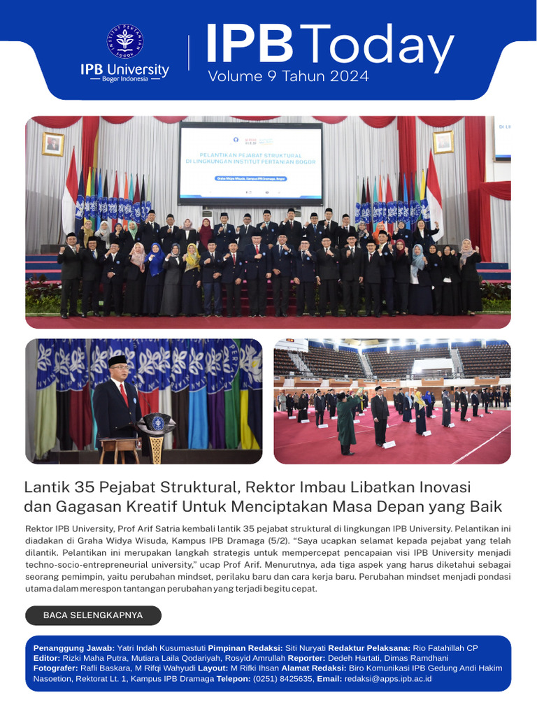 IPB Today 2024 Edisi 9 Pelantikan | PDF | Sains & Matematika