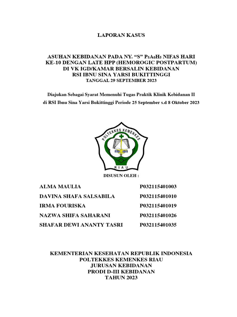 Laporan Kasus HPP | PDF