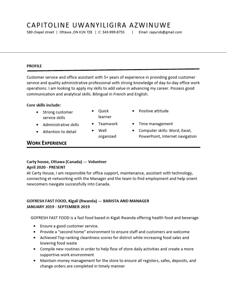Capy Resume PDF | PDF | Receipt | Business