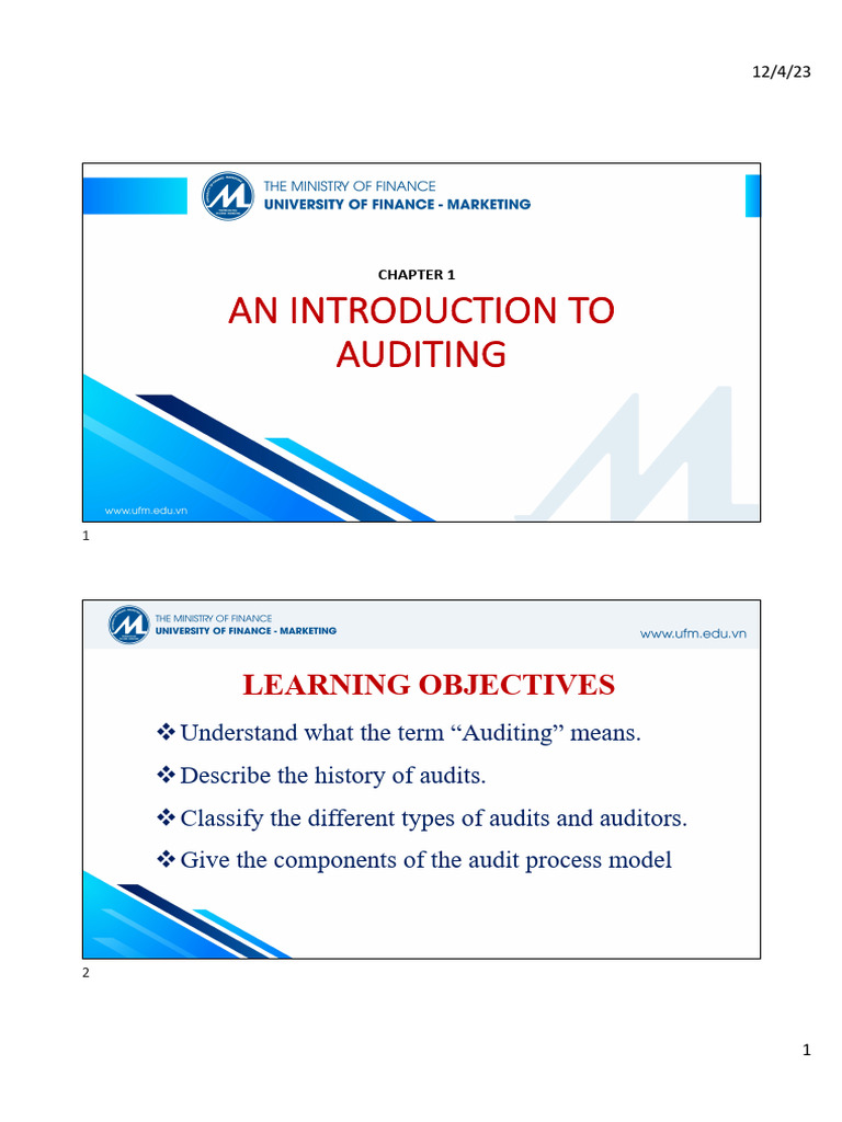 Chapter 1. An Introduction To Auditing | PDF | Audit | Financial Services