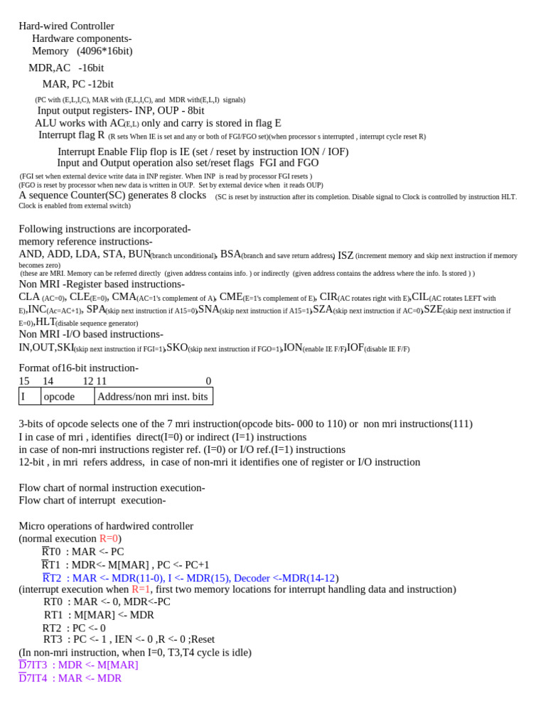 Hardwired Controler Brief | PDF | Central Processing Unit | Computer Hardware