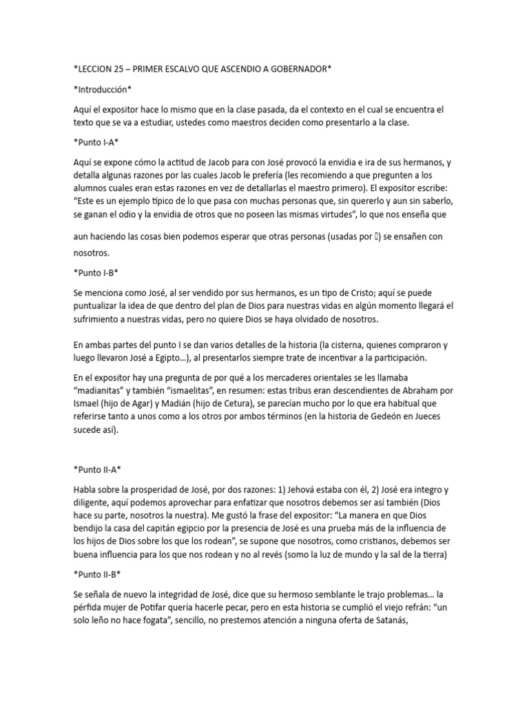 LECCION 25 - Resumen - El Expositor Biblico Sexto Ciclo Volumen 2 | PDF