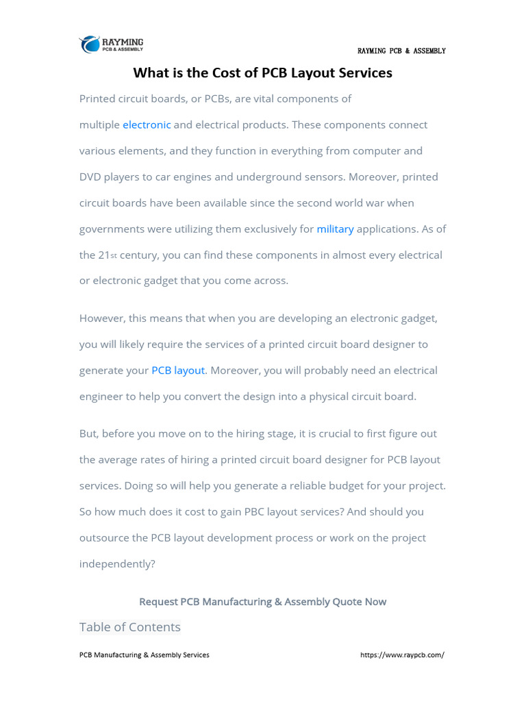 What Is The Cost of PCB Layout Services | Download Free PDF | Printed ...