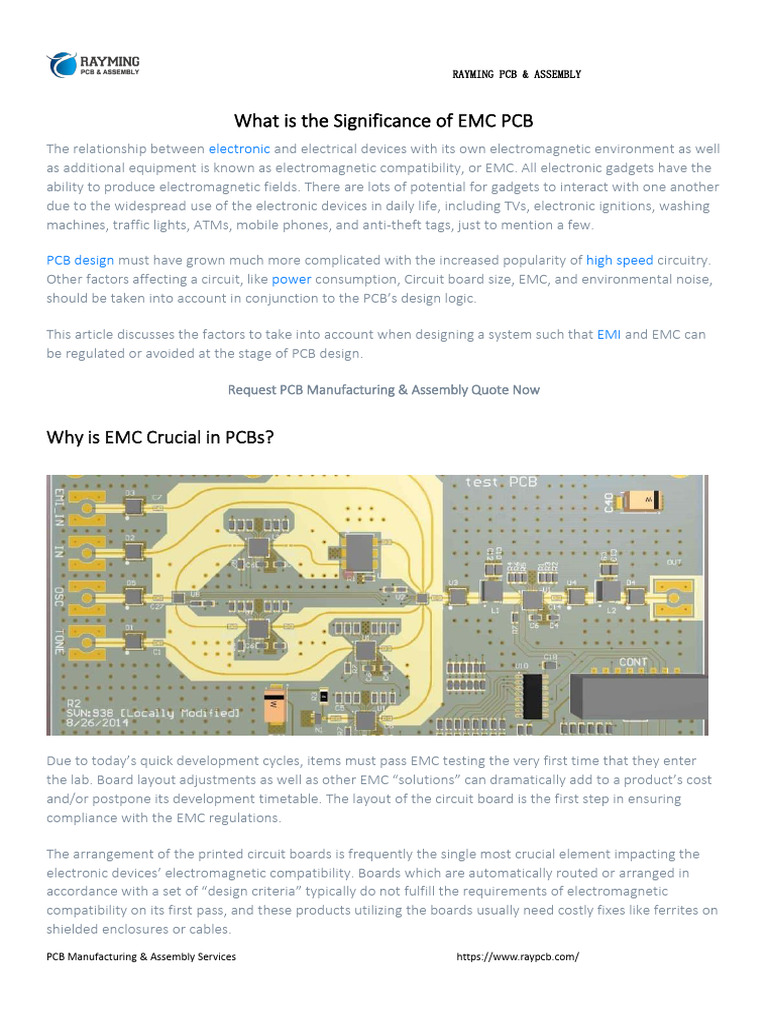 What Is The Significance of EMC PCB | PDF | Electromagnetic ...