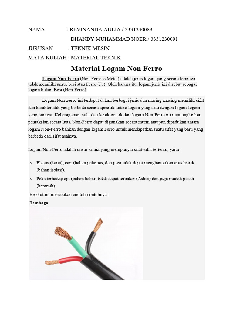Logam Non Ferro | PDF