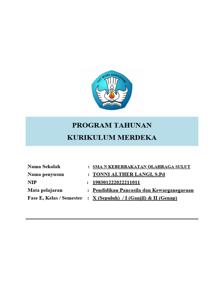 PROTA Kurikulum Merdeka | PDF