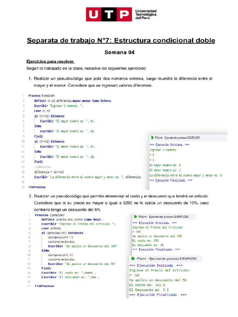 Semana 4 Algoritmo | PDF