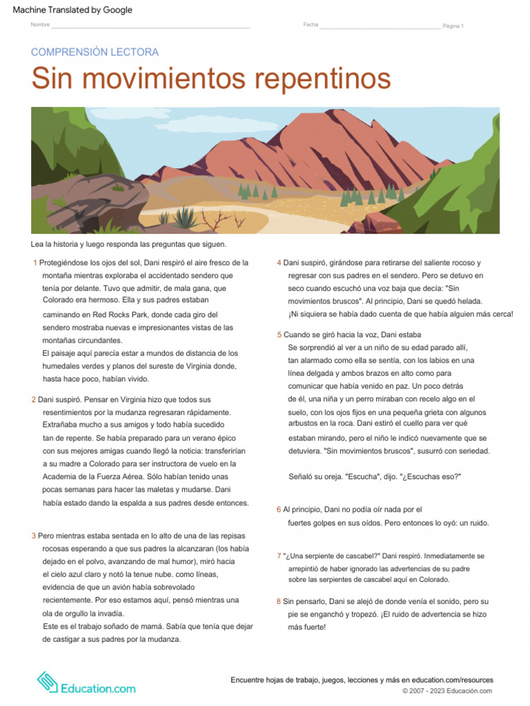 Reading Comprehension No Sudden Moves | PDF