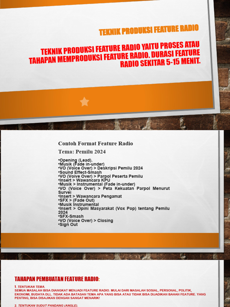 Teknik Produksi Feature Radio | PDF