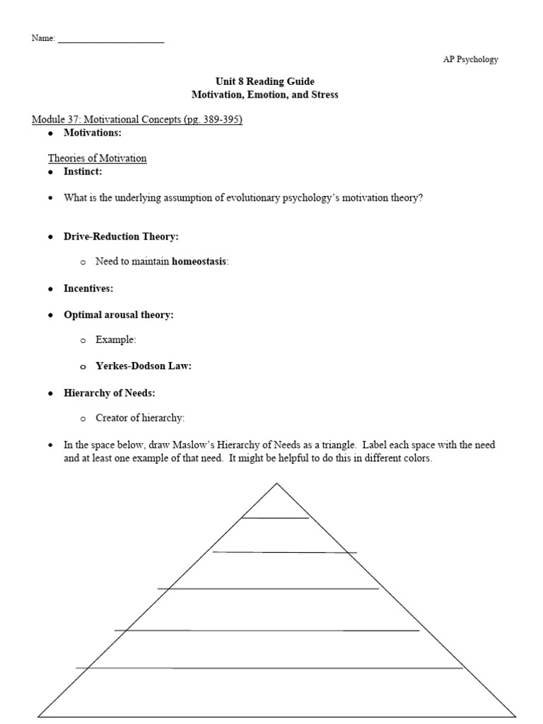 Motivation Emotion Stress Reading Guide | Download Free PDF ... Motivation Emotion Stress Reading Guide | Download Free PDF ...
