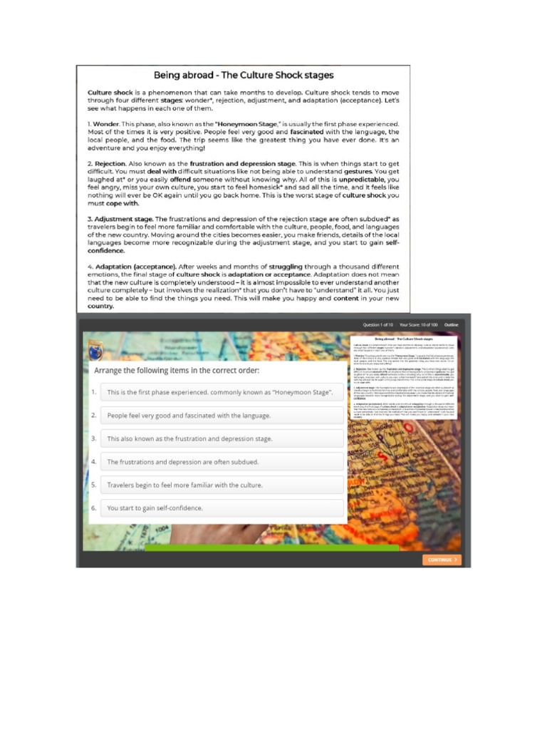 Unit 1 Reading Being Abroad | PDF