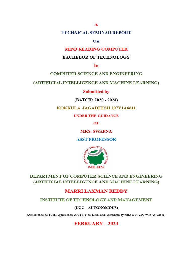 Technical Seminar | PDF | Eigenvalues And Eigenvectors | Electroencephalography