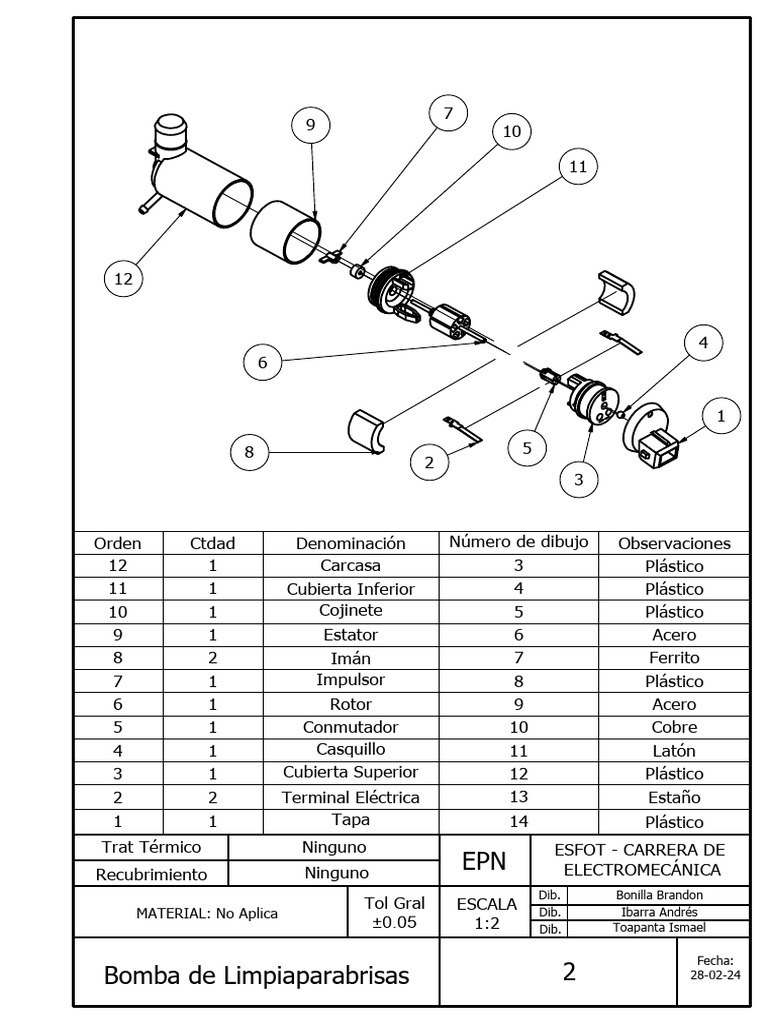 Plano de Explosión | PDF | Materiales | Electromagnetismo