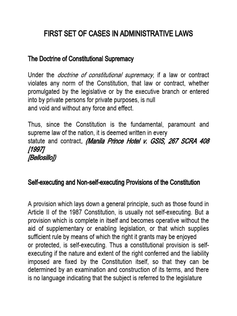 First Set of Cases in Administrative Laws | PDF