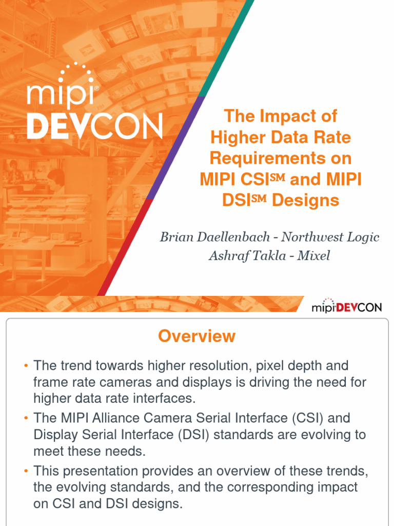 MIPI DEVCON Presentation 1 01 | PDF | Business | Technology & Engineering