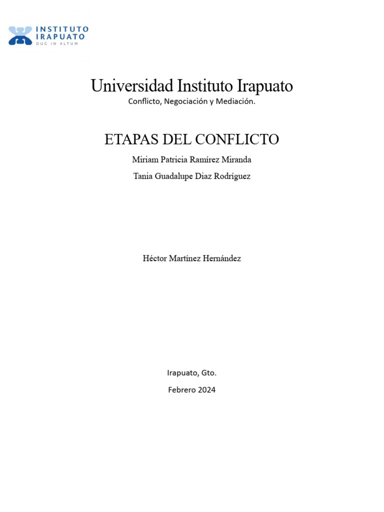 Etapas Del Conflicto | PDF | Las emociones | Comportamiento