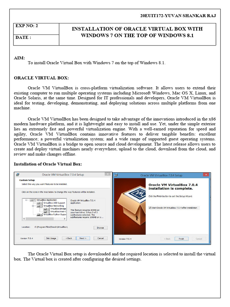 20euit172 Yuvan Cca Exp 2 | PDF | Virtual Machine | Installation (Computer Programs)