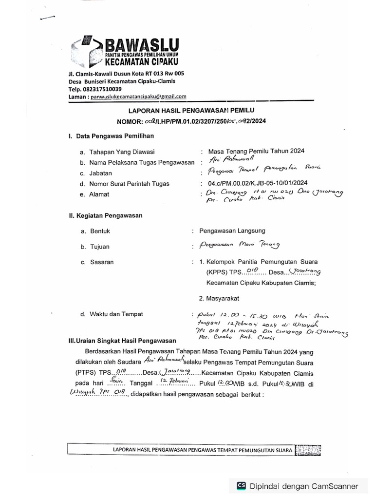 LHP TGL 12 TPS 018 | PDF