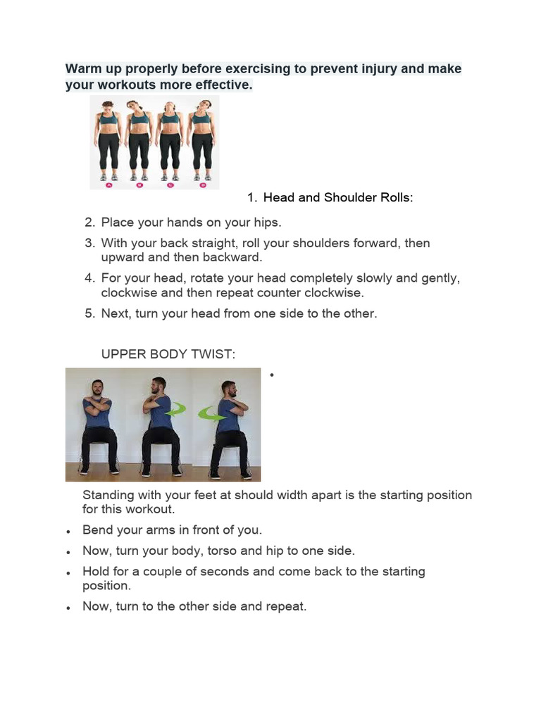 Warm Up Properly Before Exercising To Prevent Injury and Make Your ...