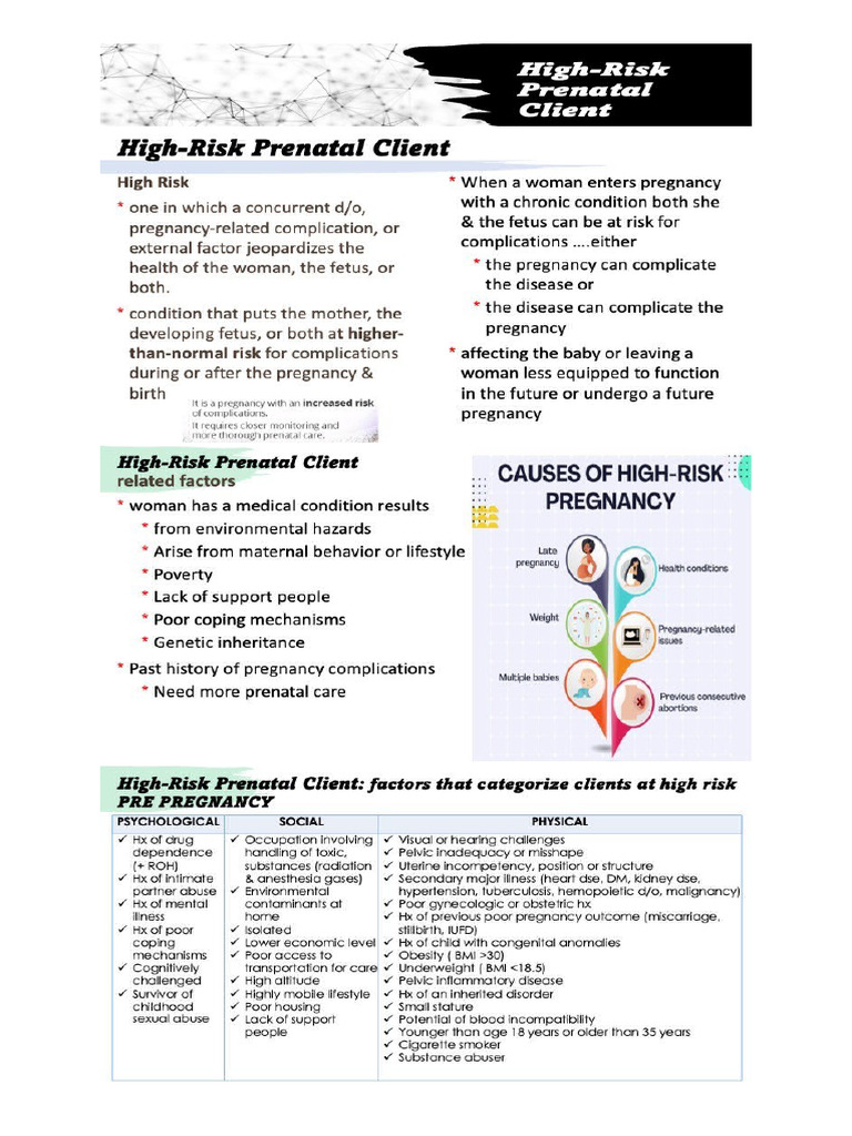 3 High Risk Antenatal Client | PDF