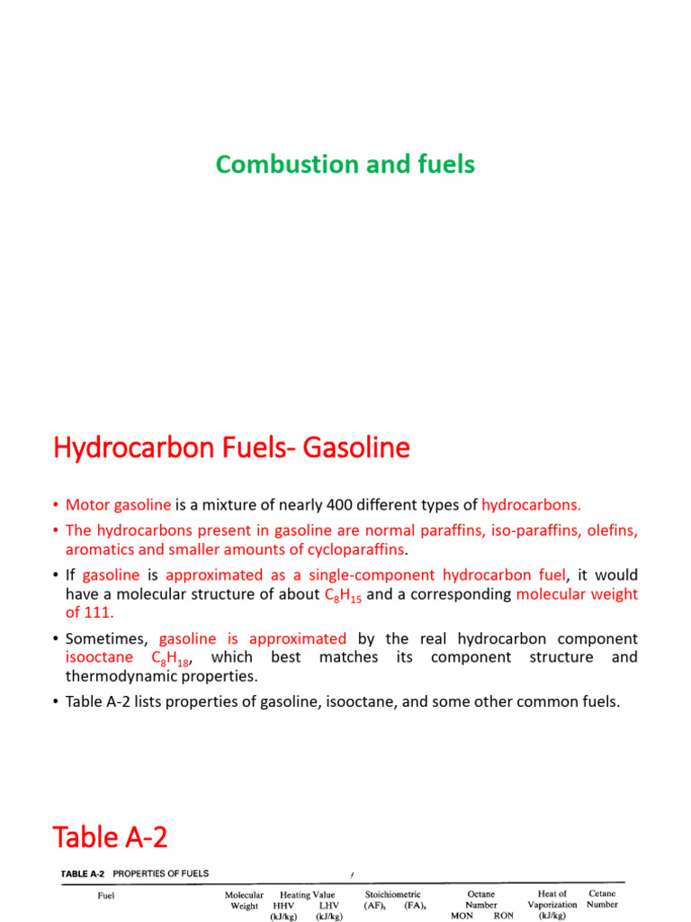 Combustion&Fuels | Download Free PDF | Alkane | Gasoline