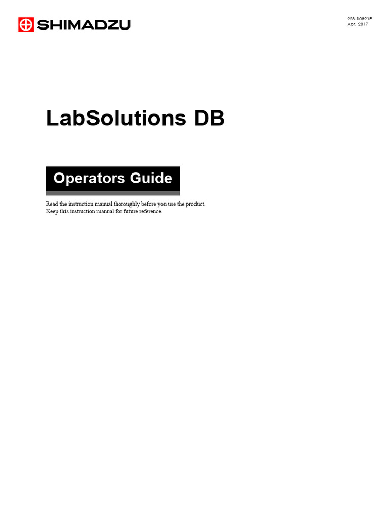 223-10821E OperatorsGuide | PDF | Legal Liability | Chromatography