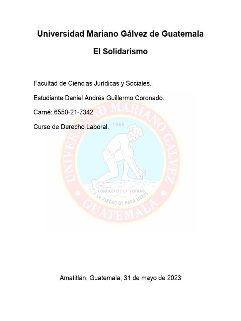 El Solidarismo | PDF | Sociedad | Emile Durkheim