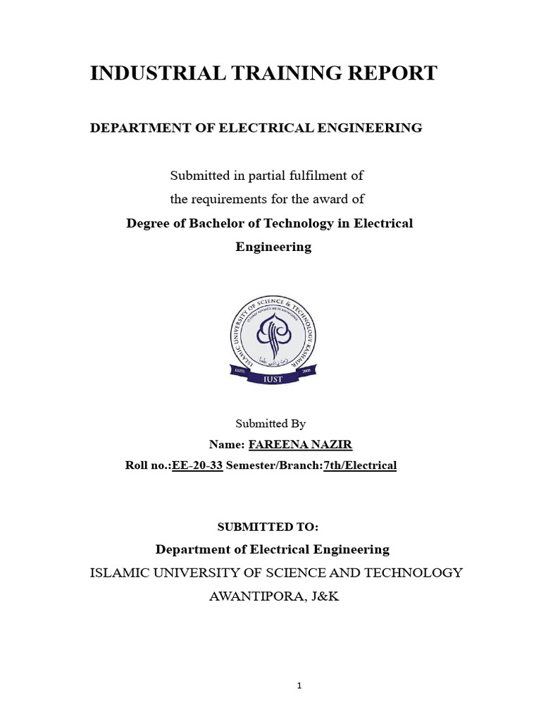 Industrial Training Report: Grid Station | PDF | Technology & Engineering