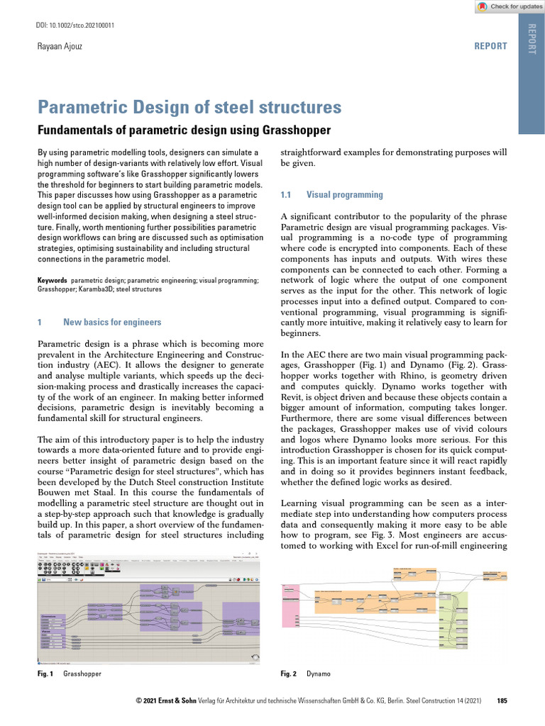 Article Parametric Design of Steel Structures | PDF | Truss | Curve