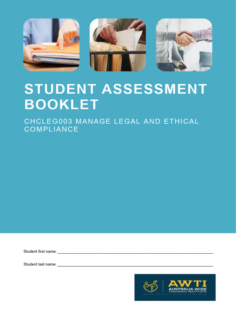 CHCLEG003 Assessment Overview Guide | PDF | Privacy | Workers' Compensation