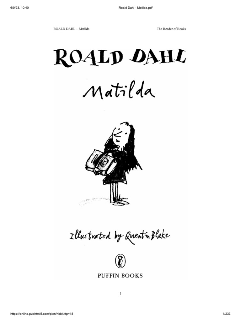 Roald Dahl - Matilda | PDF
