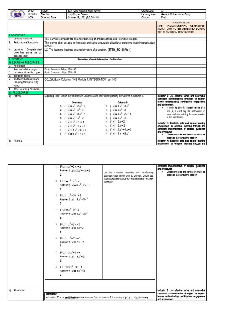 CO1 SY2022-2023 General Math | PDF | Learning | Communication