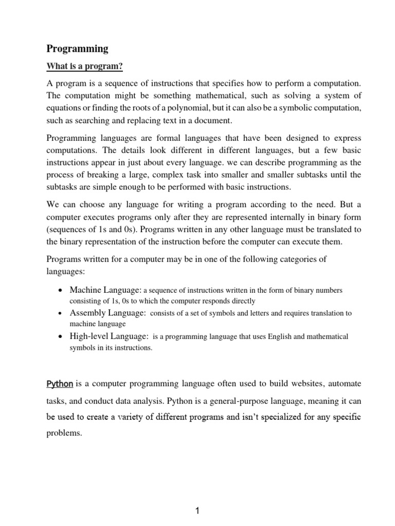 Week 6 First Year | PDF | Variable (Computer Science) | Computer Programming