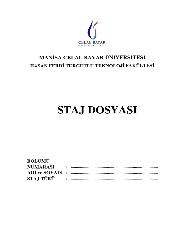 3 Staj Dosya Sablonu 18903TR | PDF