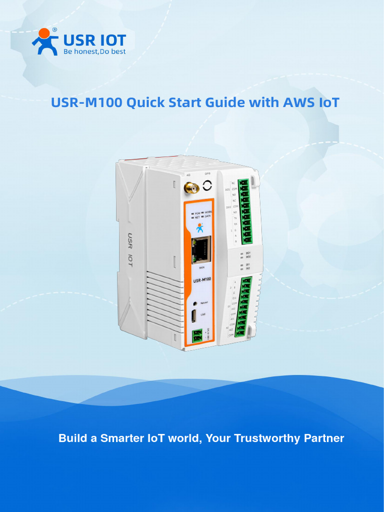 USR-M100 Quick Start Guide With AWS IoT | PDF | Computers