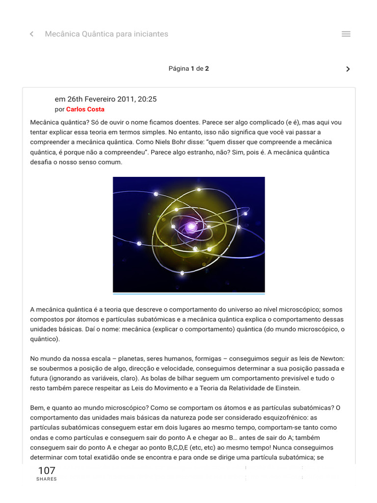 Mecânica Quântica Para Iniciantes Pdf