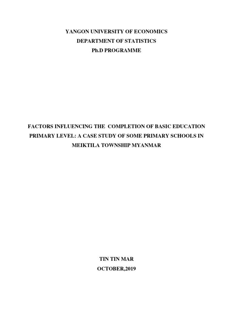 Tin Tin Mar Stats. Phd. | PDF | Logistic Regression | Regression Analysis