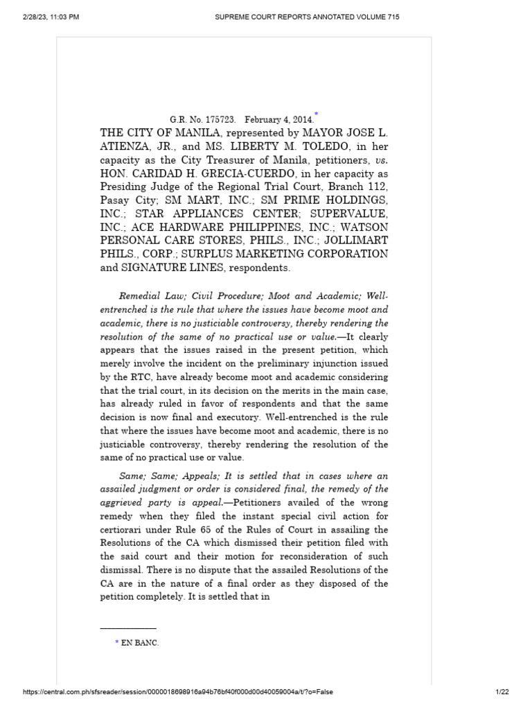 City Of Manila V Judge Cuerdo Pdf 