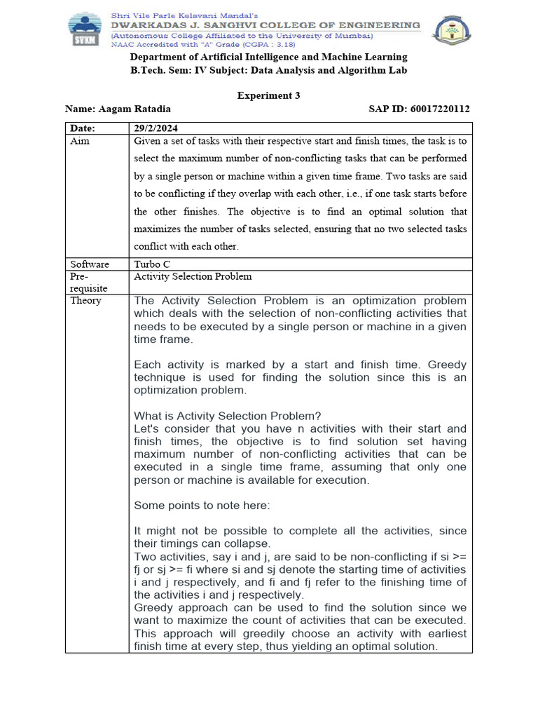 A002 Aagam Ratadia Exp3 DAA | PDF | Applied Mathematics | Computational Science