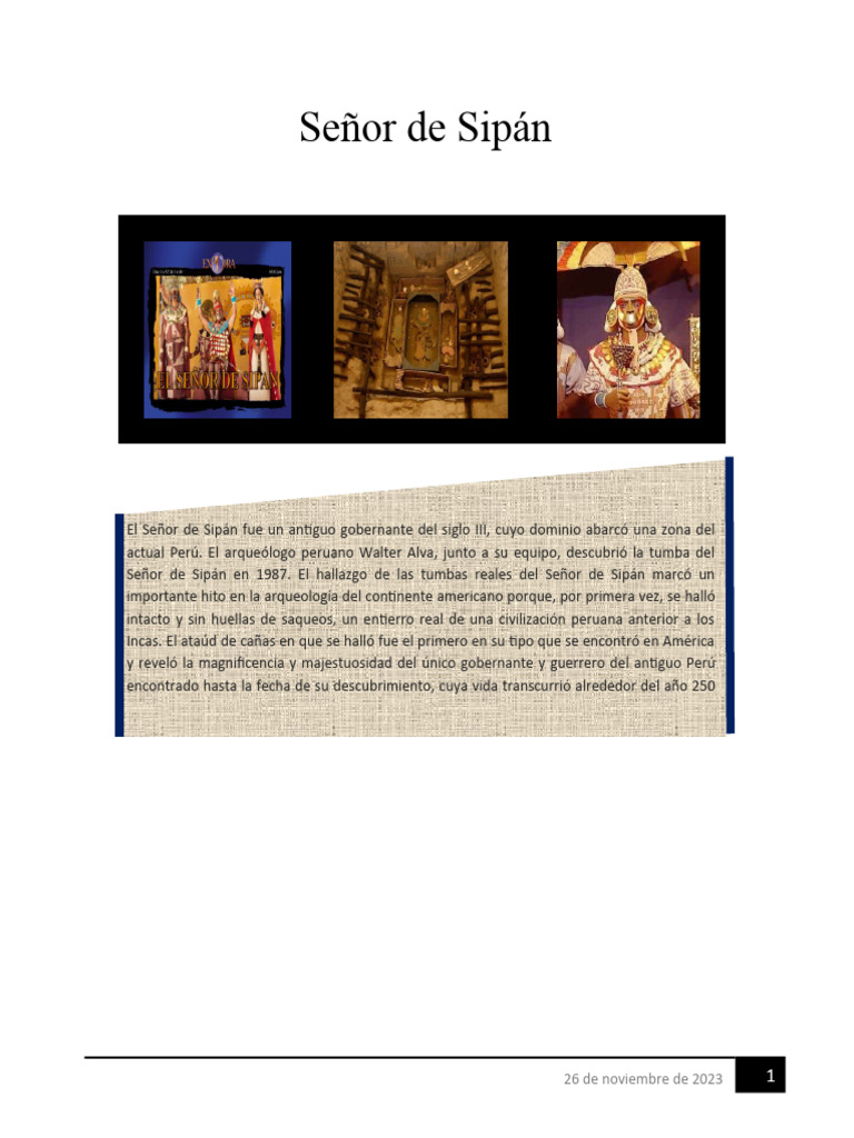 Señor de Sipan. | PDF
