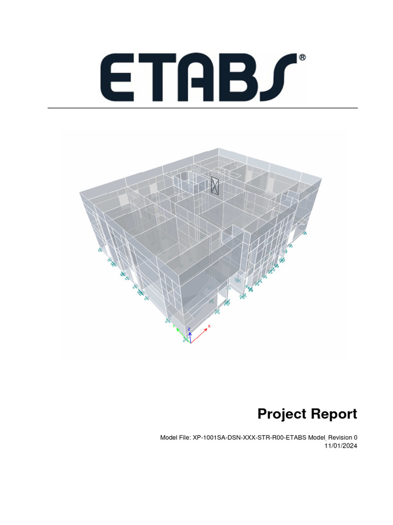 XP-1001SA-DSN-XXX-STR-R00-ETABS Report | PDF