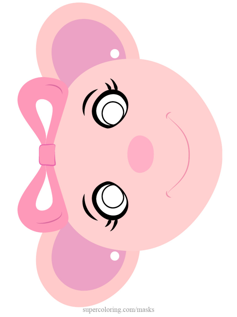 Angelina Ballerina Mask Colored Template Paper Craft | PDF