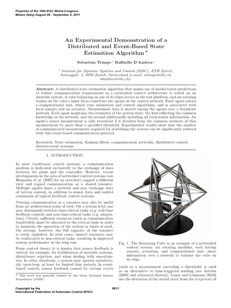 2011 An Experimental Demonstration Of A Distributed And Event Based
