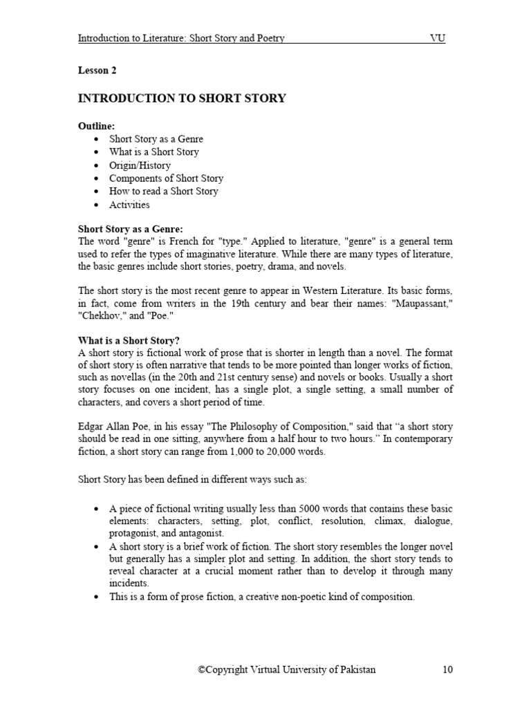 Intro To Short Story | Download Free PDF | Short Stories | Narration
