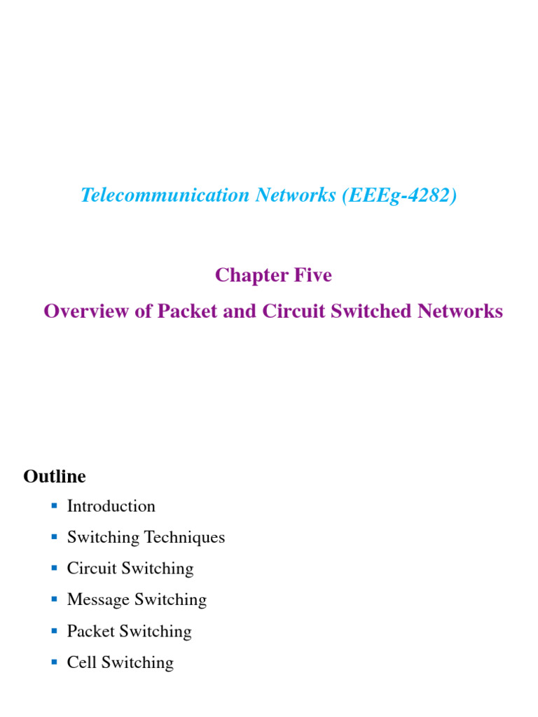 08-Switching Techniques | PDF | Packet Switching | Computer Network