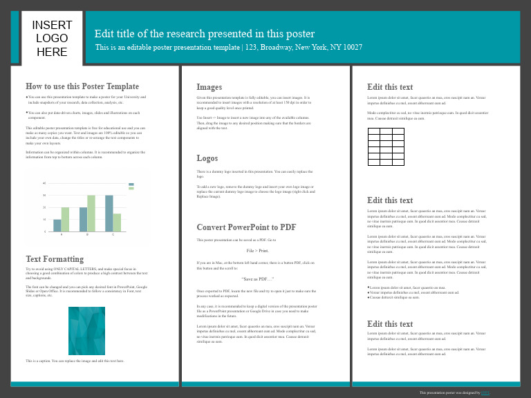Editable Research Poster Template | PDF | Computing | Graphic Design