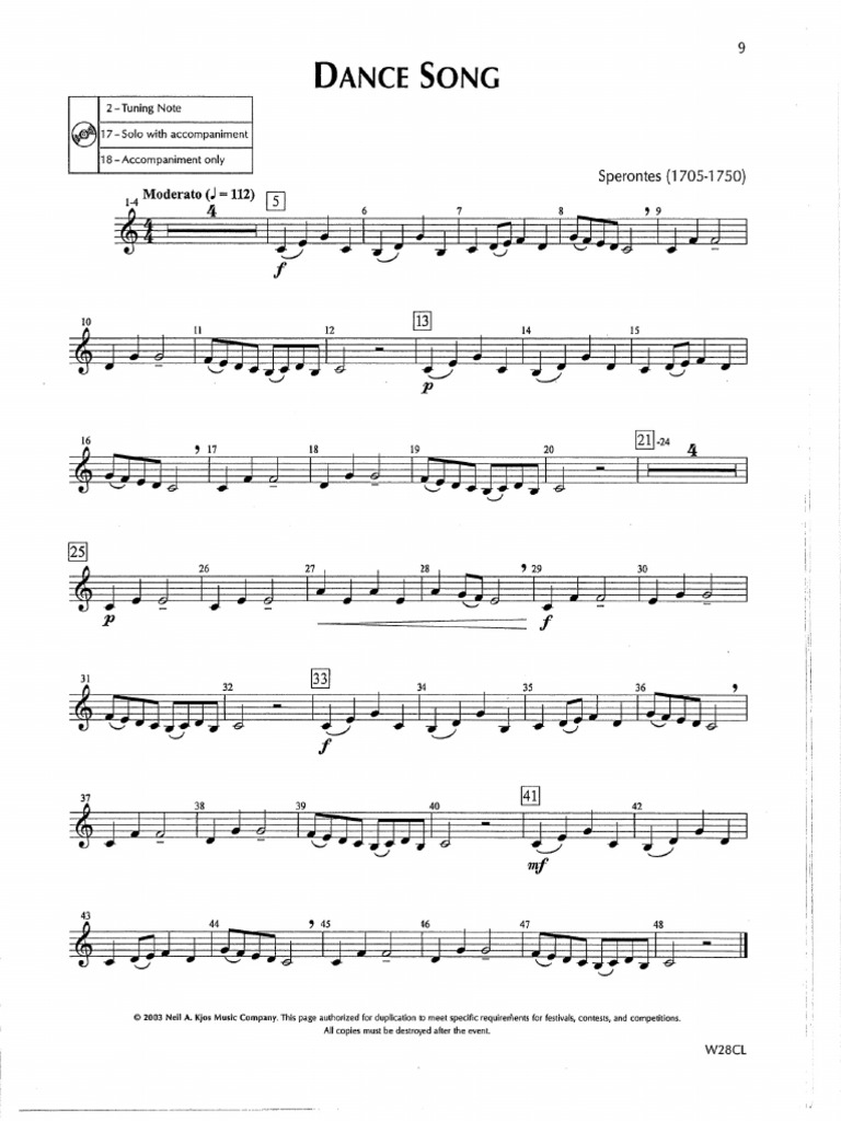 Dance Song - Trumpet Solo | PDF